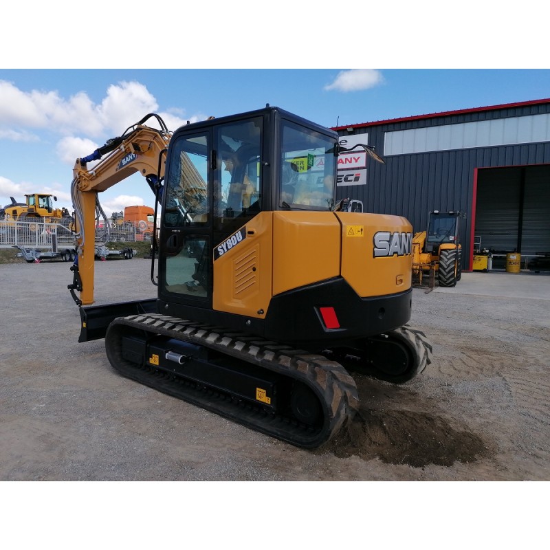 Mini-Pelle SANY SY 80 U - 8,8 Tonnes, 74 CV Yanmar | Équipement de Construction Polyvalent